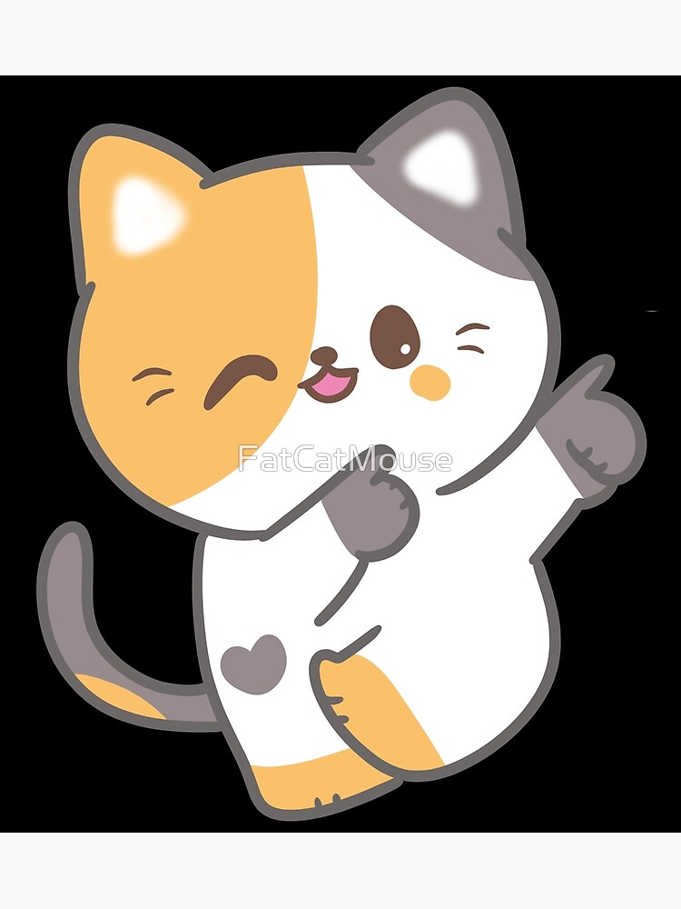 "Anime Kitty Happy, dancing animes, cats happy dance " Art Print for ...