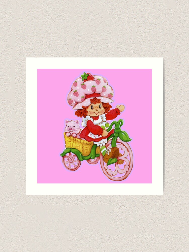 "80s aesthetic strawberry shortcake bike " Art Print for Sale by shesxmagic | Redbubble