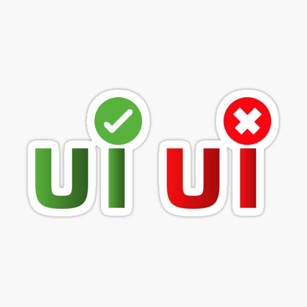 "Two decisions ui ux " Sticker by SpaceUIUX | Redbubble