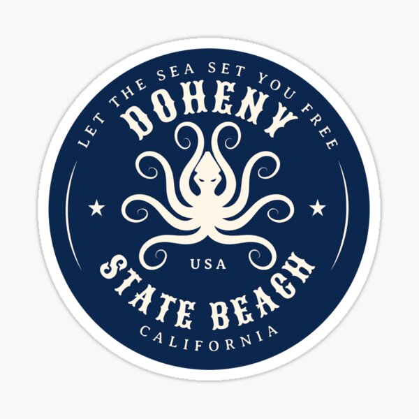 "Cali Beach Ocean Doheny State Beach California" Sticker by CattlettArt ...