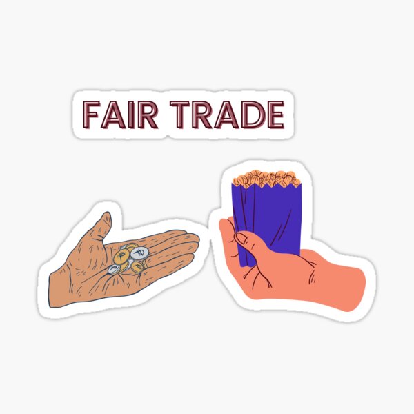 "Fair trade" Sticker for Sale by Dressing-tops | Redbubble