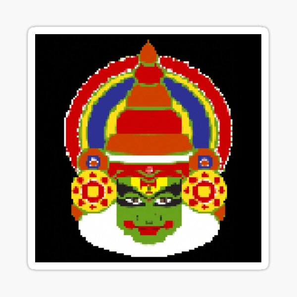 "Pixel Kathakali " Sticker for Sale by zayntawfik | Redbubble