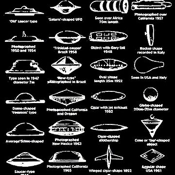 "UFO Types Chart White " Poster for Sale by TinaEll3522424 | Redbubble