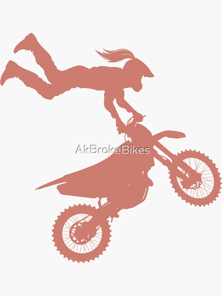 "Chick Dirt Biker, Girl Rider, Send It Biker Girl" Sticker by ...