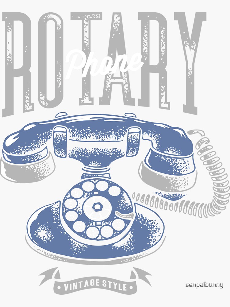 "Vintage Style Rotary Phone" Sticker for Sale by senpaibunny | Redbubble