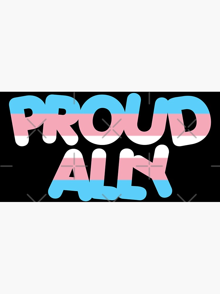 Proud Ally Transgender Pride Colors Sticker By Schpidauu Redbubble