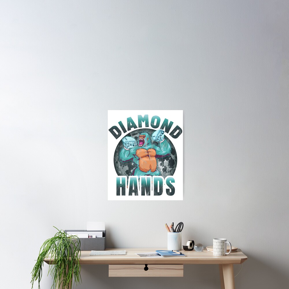 "Diamond Hands WSB AMC GME Apes Together Strong" Poster for Sale by ...