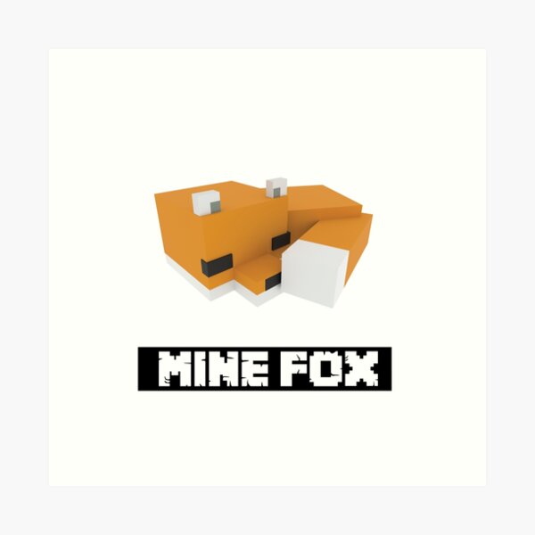 "Mine Fox (Minecraft Fox)" Art Print for Sale by kanika-design | Redbubble