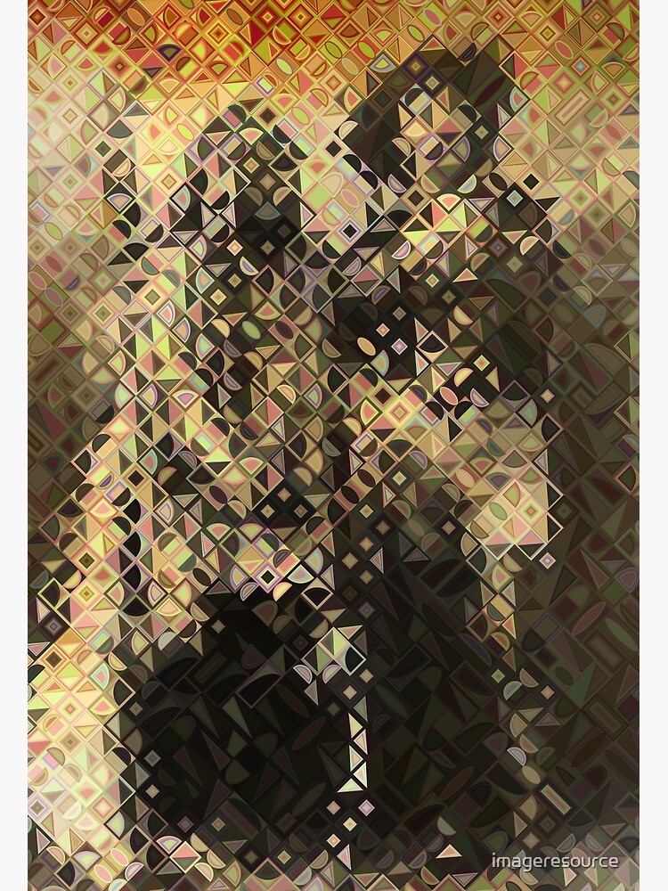 After Chuck Close - Portrait - Sitting Bull and Buffalo Bill Premium ...