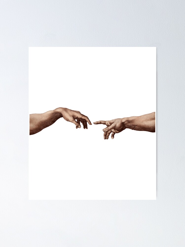 Póster «Toque de Dios, La creación de Adán, (primer plano), Miguel ...
