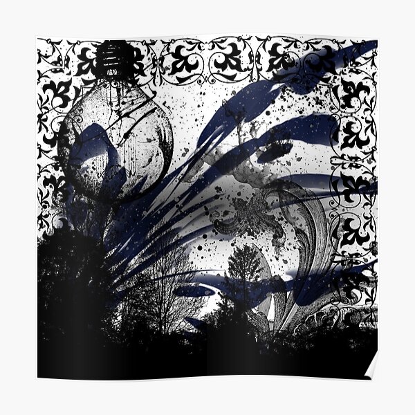"Black Ink Falling Mess" Poster for Sale by Designz101 | Redbubble