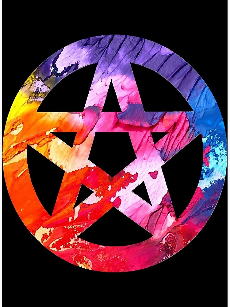 Funky Colorful Pentacle Premium Matte Vertical Poster sold by Dexter ...