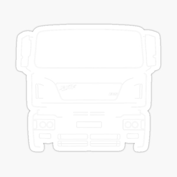 "Erf Ecs Classic Lorry Wagon White Outline" Sticker by bragggarveylivv ...