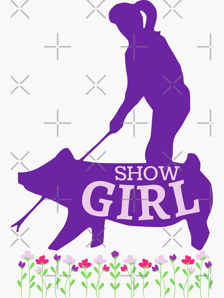 "Livestock Show Pig with girl" Sticker by CreativeCCS | Redbubble