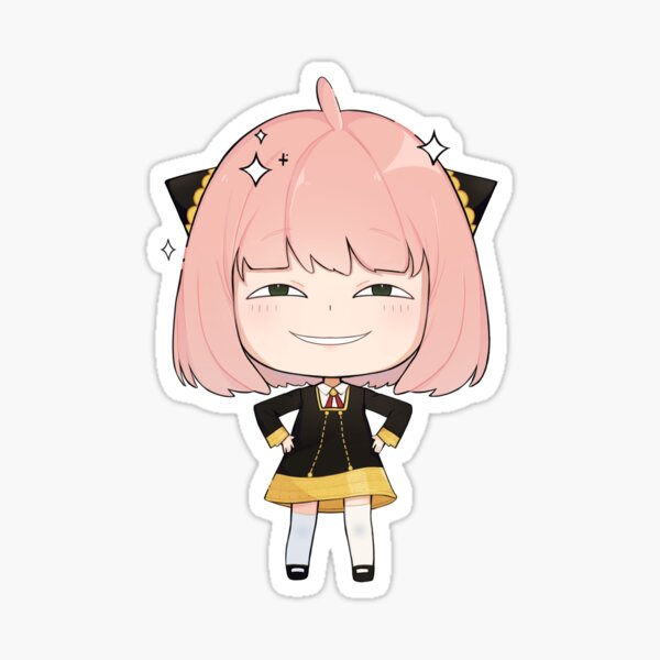 "Smug Anya Forger Spy X Family Chibi" Sticker for Sale by Monsday ...