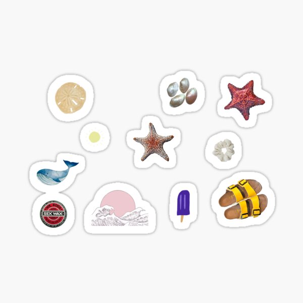 "VSCO beach summer sticker pack" Sticker by MayaHanna | Redbubble