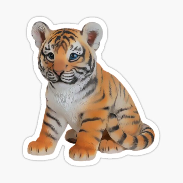 "Cute Little Tiger Cub " Sticker by Angels45 | Redbubble