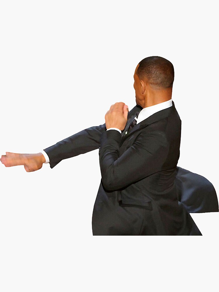 "Will Smith Slapping " Sticker by TroyJon5552641 | Redbubble
