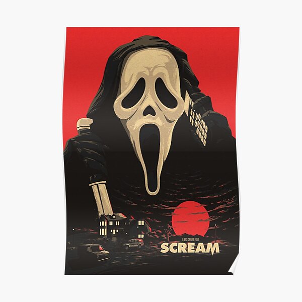 "ghostface poster" Poster for Sale by marrygradd | Redbubble
