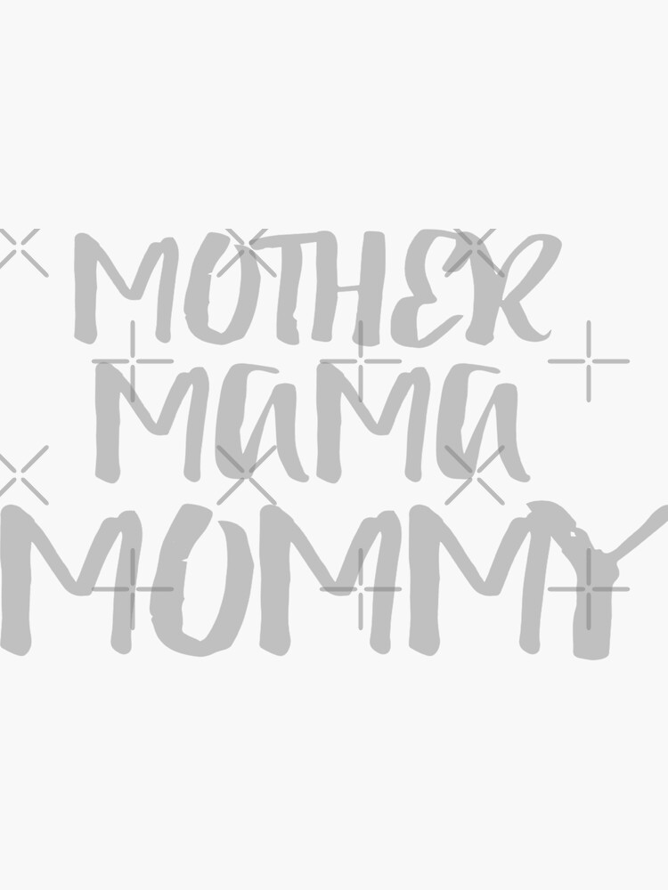 Happy Mothers Day Silver Sticker By Mood Draftsman Redbubble