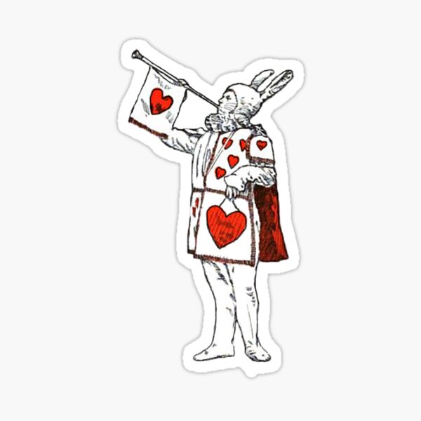 "The White Rabbit" Sticker by Artemis- | Redbubble