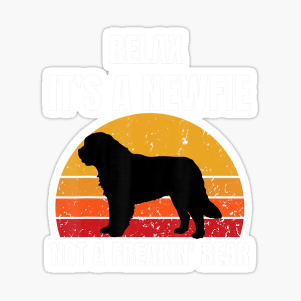 "Relax It's A Newfie Newfoundland Vintage Retro" Sticker for Sale by ...