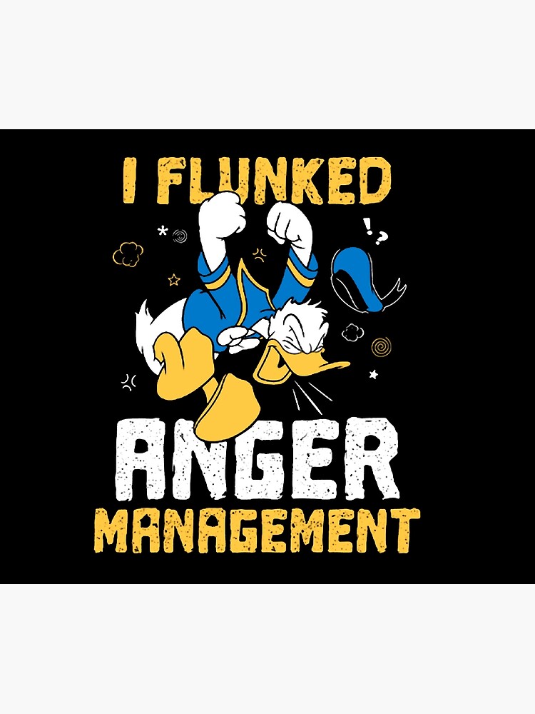 "Donald Duck I Flunked Anger Management" Throw Blanket for Sale by ...