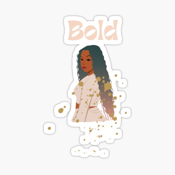 "Bold Brown Girl" Sticker by LandeeG | Redbubble