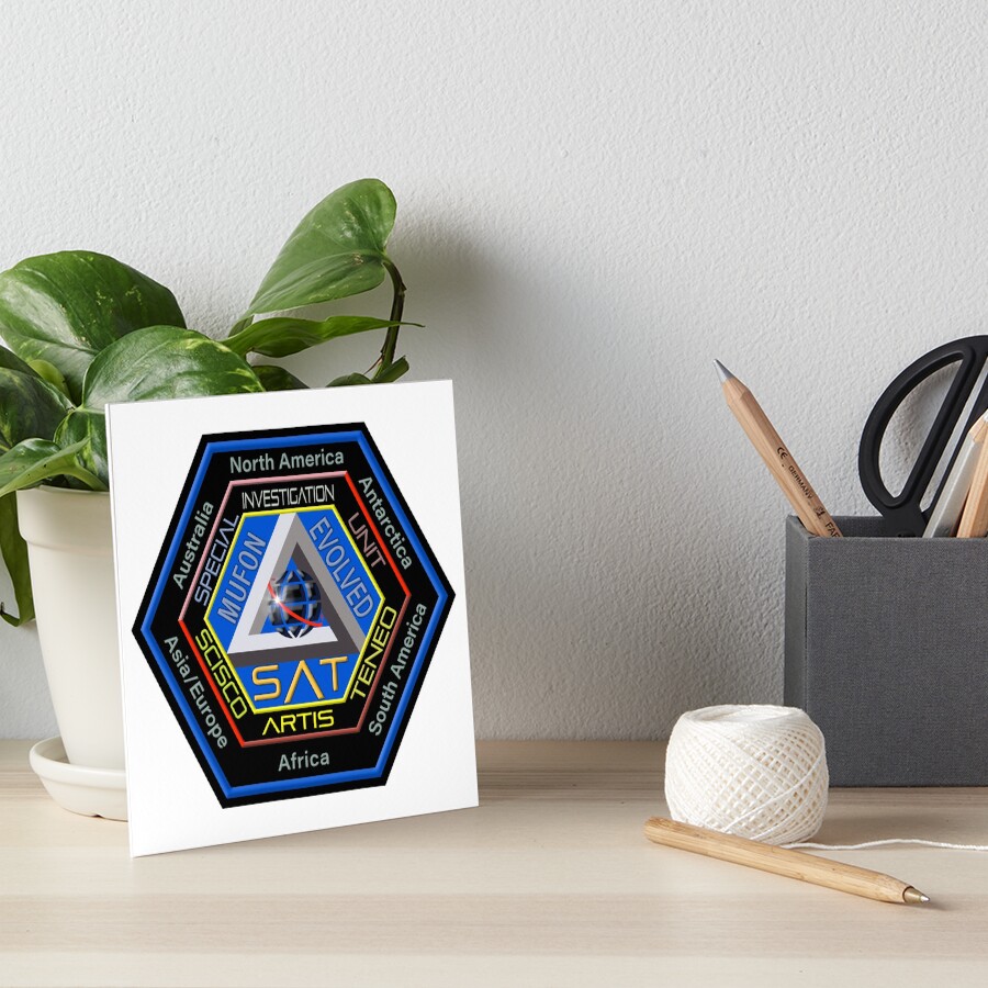 "Colorful MUFON (Mutual UFO Network) Hex Shaped Patch Artwork" Art ...