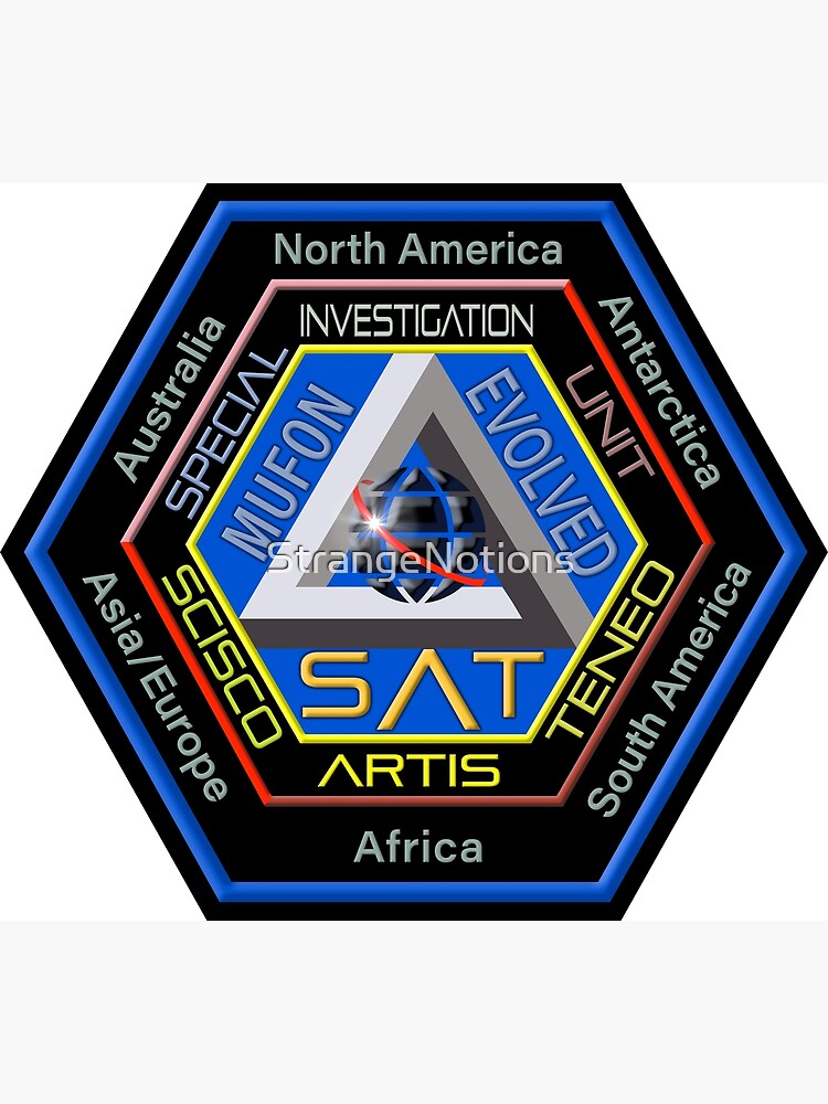 "Colorful MUFON (Mutual UFO Network) Hex Shaped Patch Artwork" Poster ...