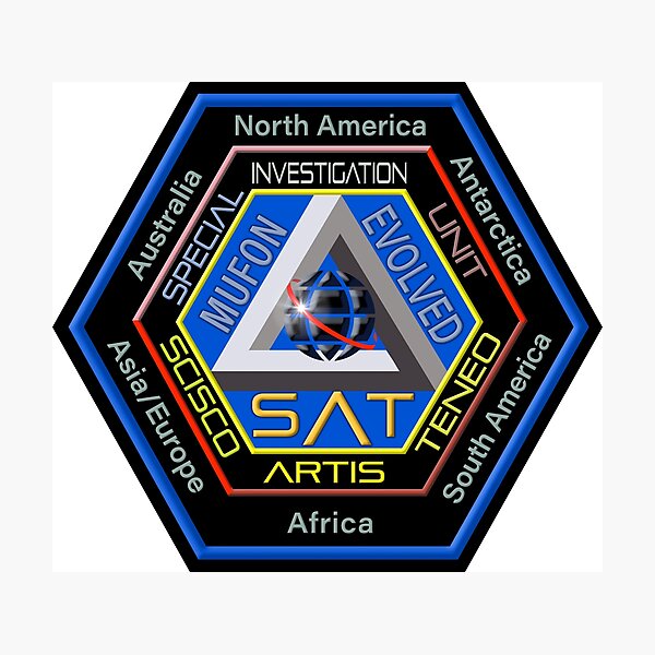 "Colorful MUFON (Mutual UFO Network) Hex Shaped Patch Artwork ...