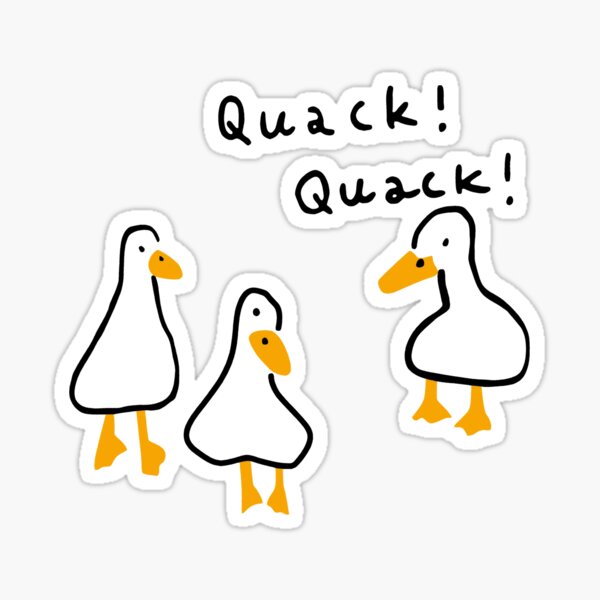 "Duck Quack Quack" Sticker for Sale by MarkMaBrown | Redbubble