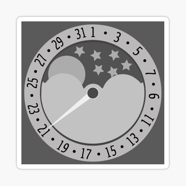 "Moon Phase and Date Complications" Sticker for Sale by ROSECODE ...