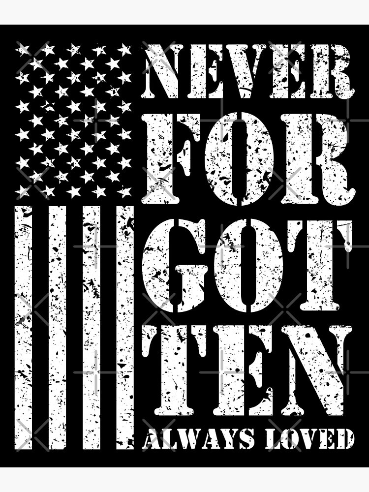 "Memorial Day Never Forgotten Always Loved Vintage US Flag" Poster for ...