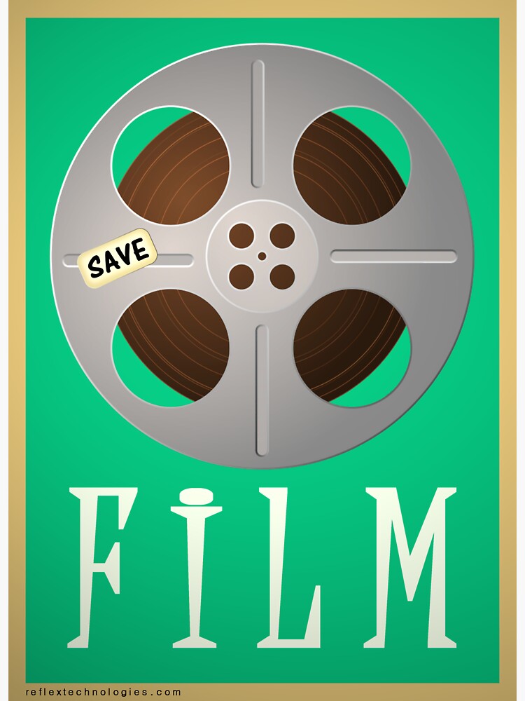 "'Save Film' Film Archivist Poster 'C'" Sticker by reedbovee | Redbubble