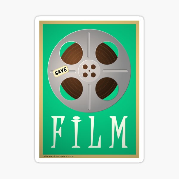 "'Save Film' Film Archivist Poster 'C'" Sticker by reedbovee | Redbubble