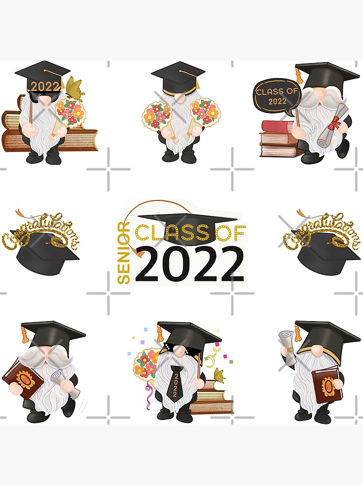 "Senior Class Of 2022 | Graduation | Gnome | Sticker Pack" Art Print by ...