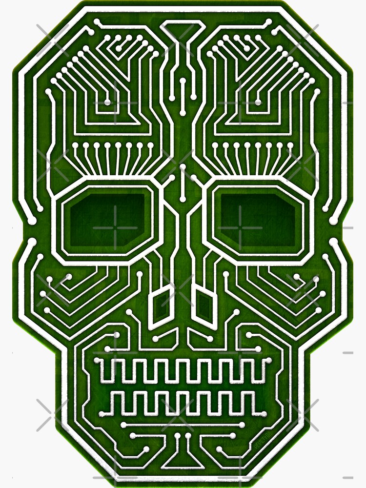 "Skull Hacker Isolated Version" Sticker for Sale by hacktees-shop ...