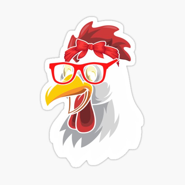 "Cool Chicken" Sticker by TheWienerArt | Redbubble