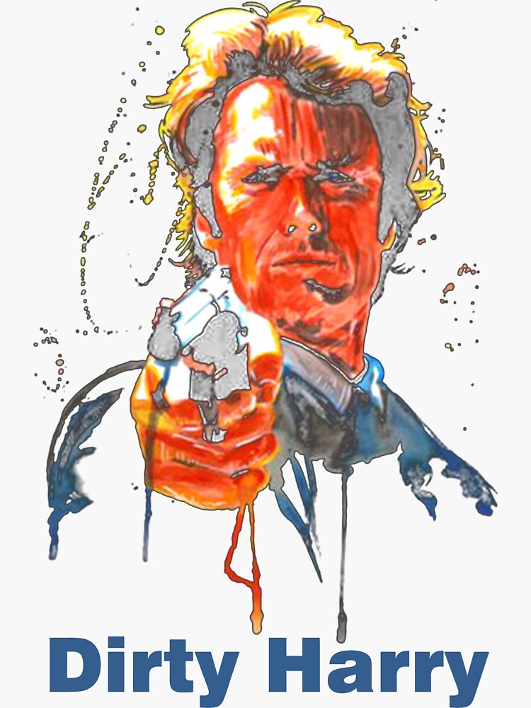 "DIRTY HARRY" Sticker by OmaMayer | Redbubble