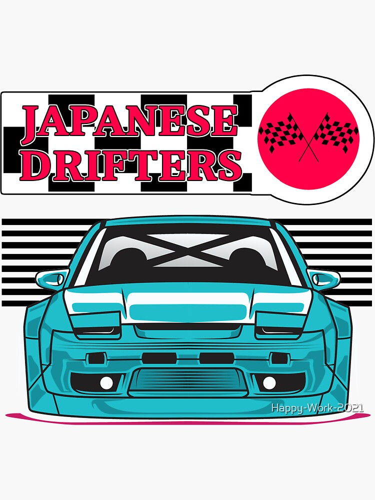 "Japanese Drifters / Auto / Tuning / Motorsports" Sticker by Happy-Work ...