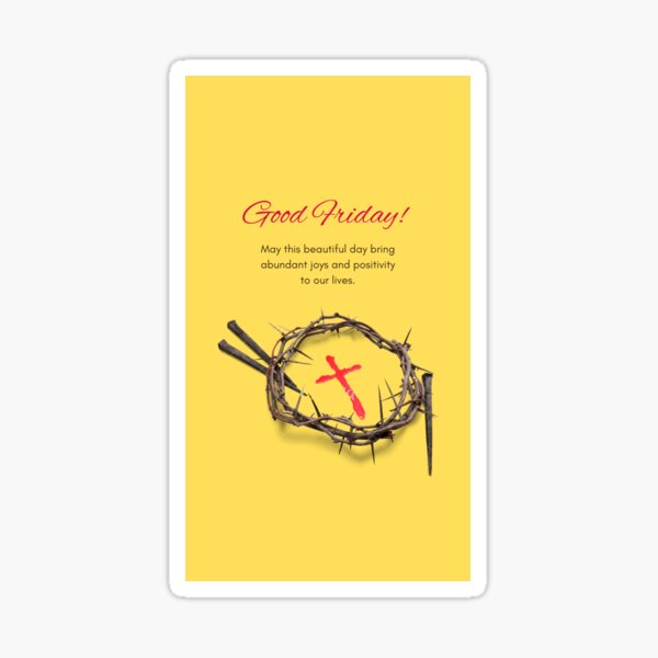 "Good Friday " Sticker for Sale by suryansh-13 | Redbubble