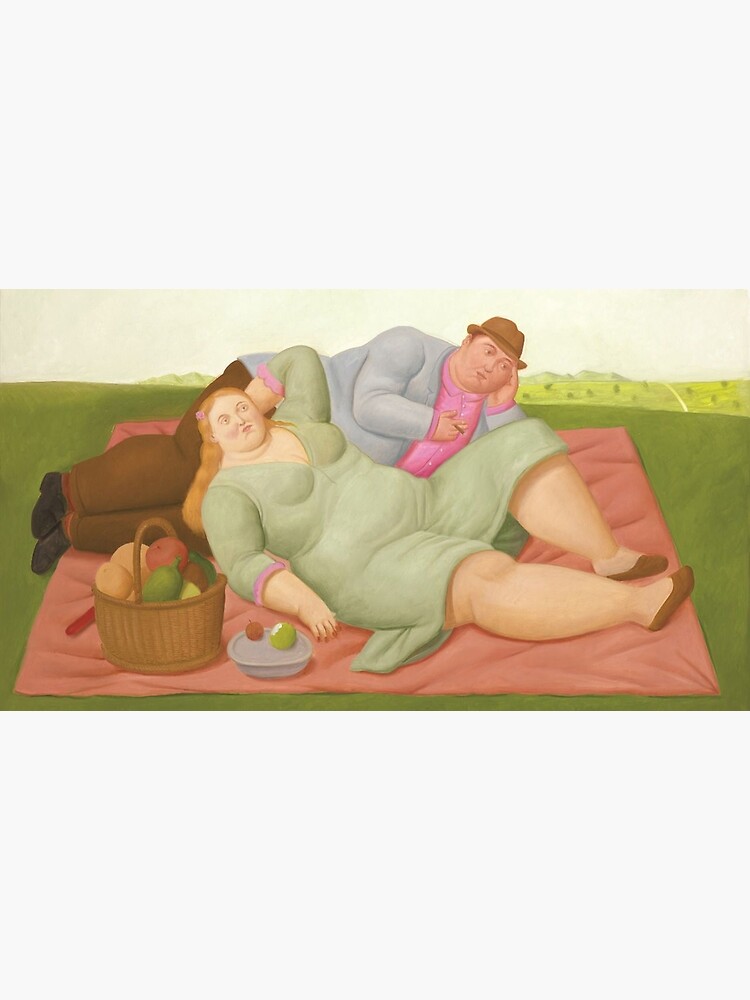 "Fernando Botero Picnic Couple" Poster for Sale by mariaclardy4 | Redbubble