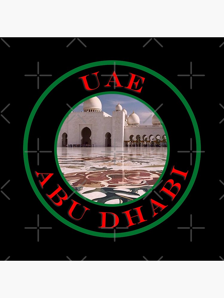 "UAE Abu Dhabi Blue Mosque - Passport Stamps Collection" Poster for ...