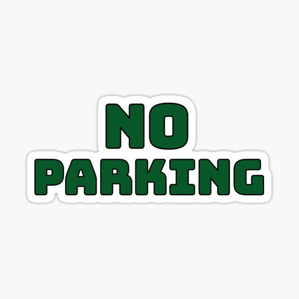 "No parking" Sticker by balajj | Redbubble
