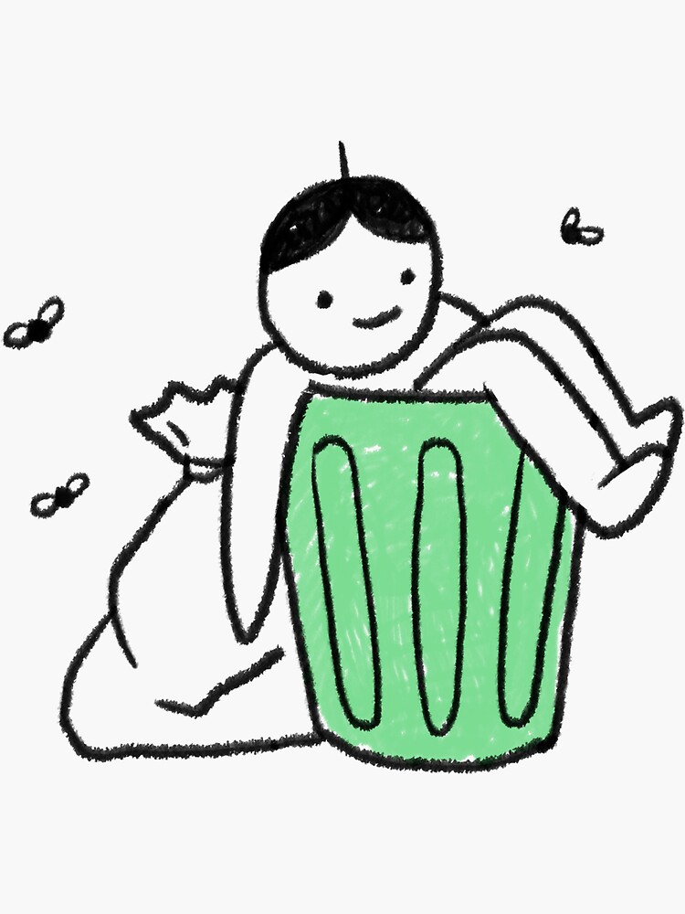 "Stick Figure In A Dump" Sticker by mrkedi123 | Redbubble