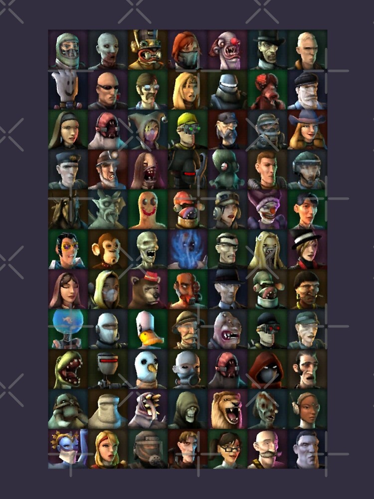 "TimeSplitters 2 Characters" Essential T-Shirt for Sale by Sandwave ...