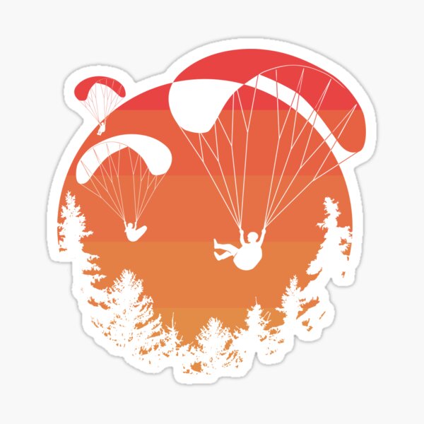 "Paragliding Gaggle" Sticker by wanderingfools | Redbubble