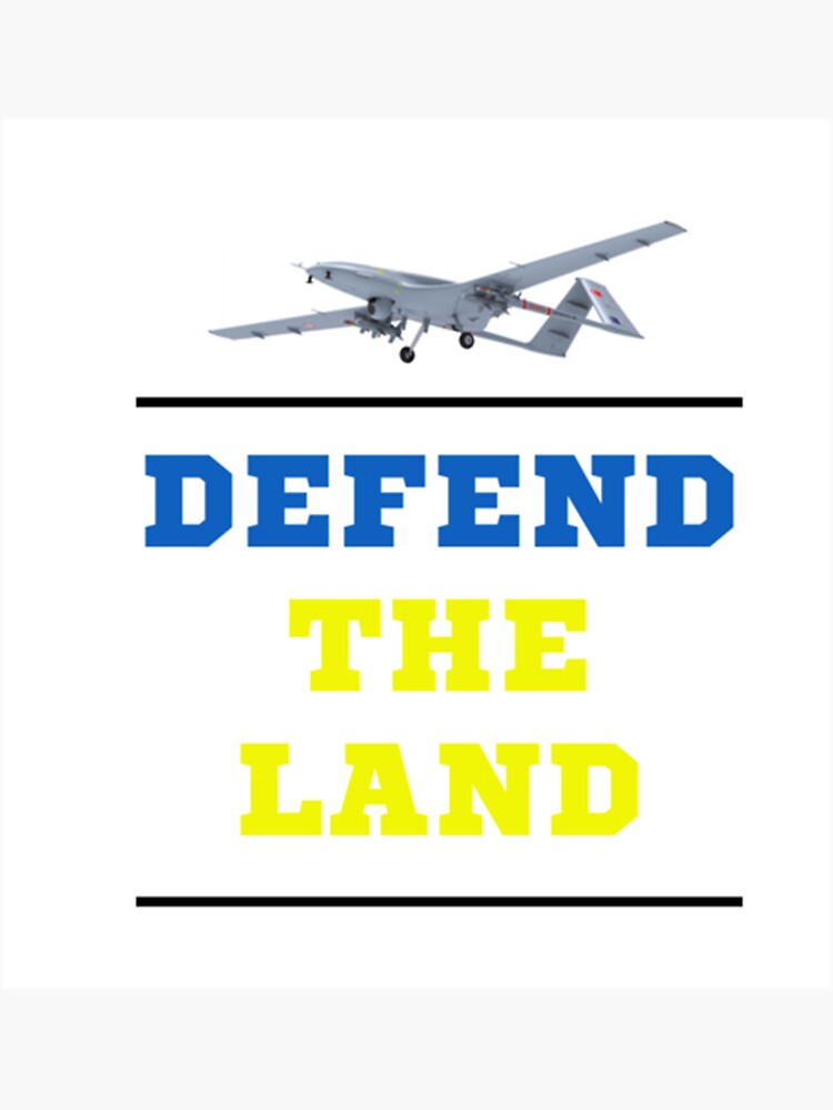 "Defend The Land Ukraine Bayraktar TB2 " Sticker by Violetpouadams ...