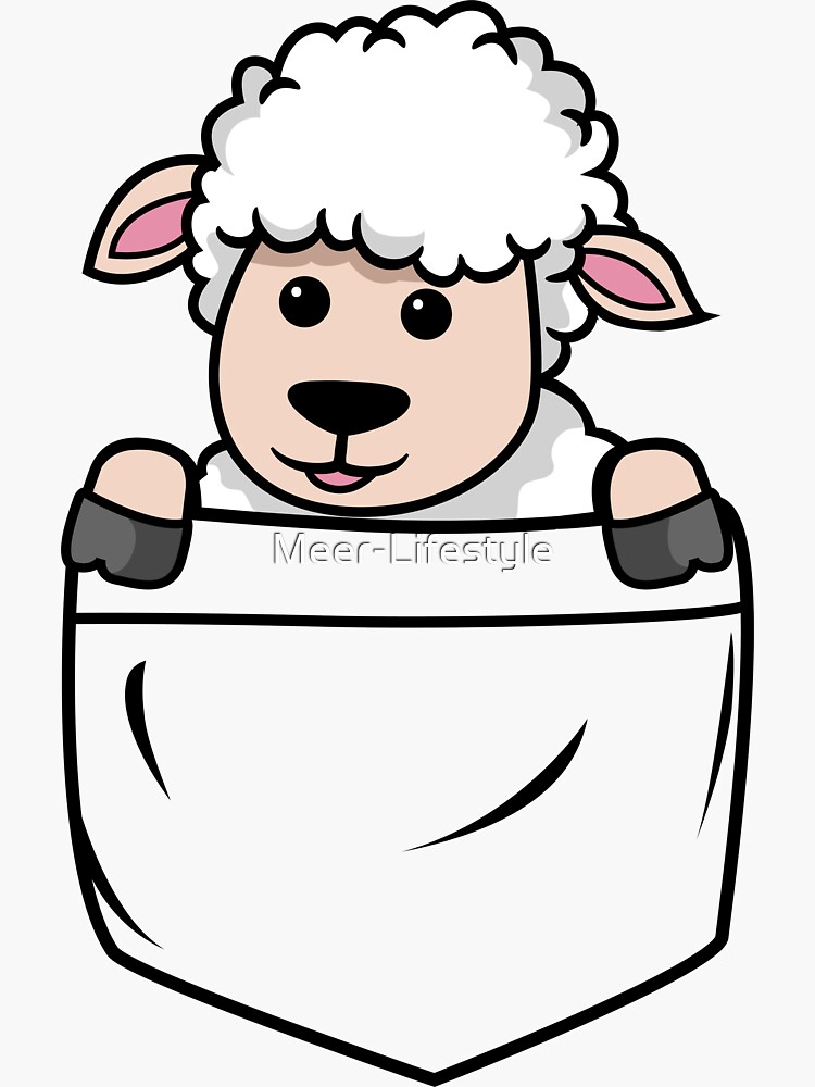 "Sheep, Sheep, Pocket Sheep" Sticker by Meer-Lifestyle | Redbubble